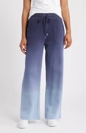 CITY BLUES Ombré Dip Dye Drawstring Lounge Pants - Navy