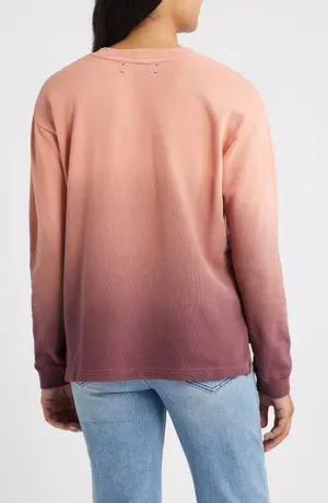 CITY BLUES Ombré Cotton Sweatshirt - Merlot