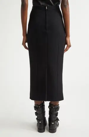 Dolce & Gabbana Virgin Wool Pencil Skirt - Nero