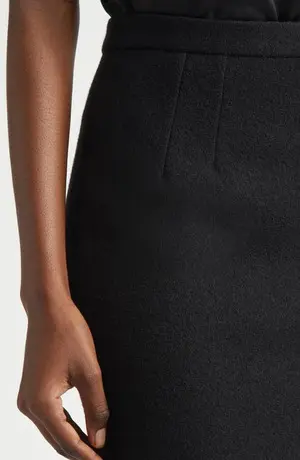 Dolce & Gabbana Virgin Wool Pencil Skirt - Nero