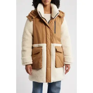UGG Kaysin Fleece Trim Down Parka - Chestnut
