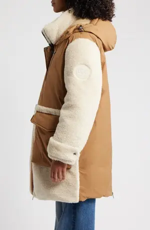 UGG Kaysin Fleece Trim Down Parka
