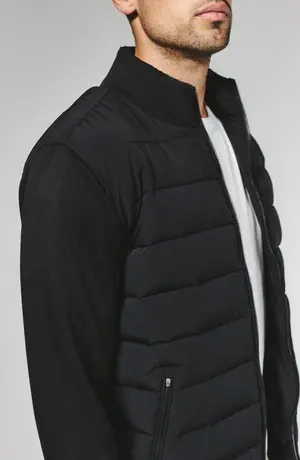 7 Diamonds Puffer Jacket - Black