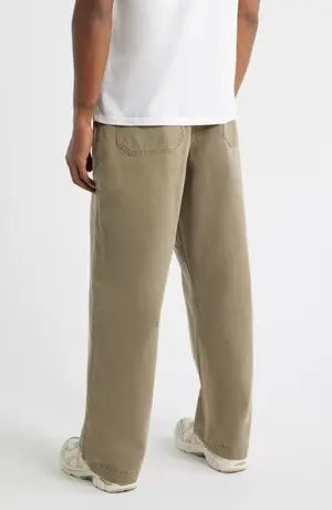 Obey Commons Flat Front Cotton Twill Chinos - Mermaid Faded Wash