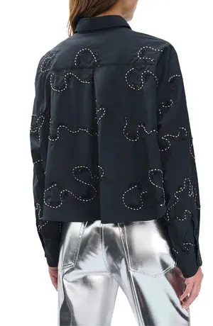 Rag & Bone Beatrice Beaded Embroidered Button-up Shirt