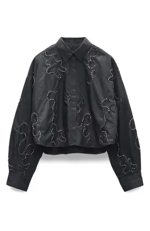 Rag & Bone Beatrice Beaded Embroidered Button-up Shirt
