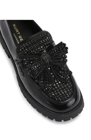Kurt Geiger Crystal Bow Platform Loafer