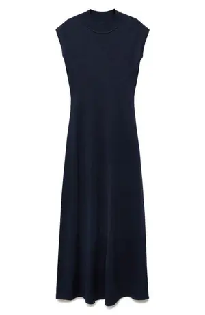 Mango Perkins Maxi Sweater Dress - Navy