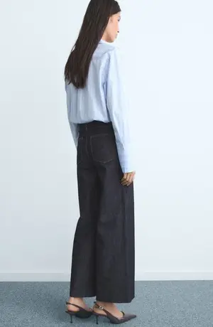 Mango High-waist Wide-leg Culotte Trousers