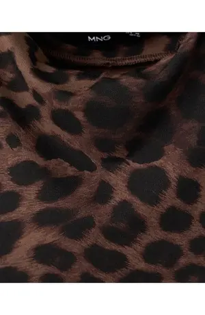 Mango Leopard Print Sleeveless Maxi Dress