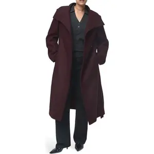 Mango Manteco Virgin Wool-blend Coat - Maroon