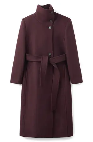 Mango Manteco Virgin Wool-blend Coat - Maroon