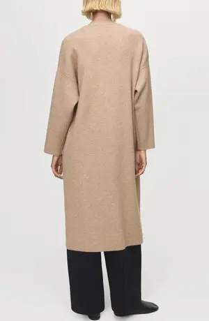 Mango Long Sweater Coat