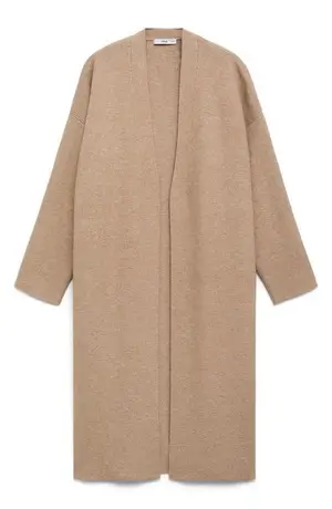 Mango Long Sweater Coat