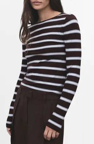 Mango Stripe Jersey Top