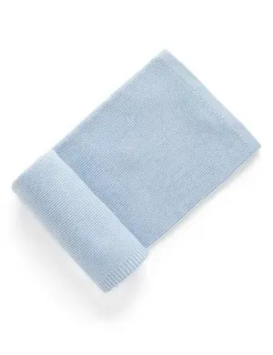 PUREBABY Textured Knit Blanket - Blue Melange