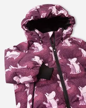 REIMA Printed Winter Jacket - Deep Purple