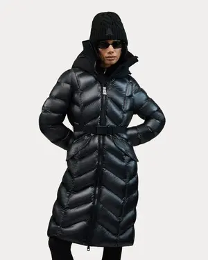 ALPENHAUS Bellevaux Puffer Coat With Adjustable Belt - Black