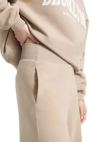 MARCELLA Easton Wide Leg Sweatpants - Sand