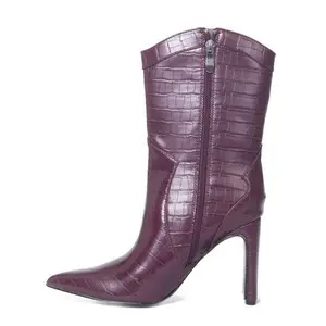 LAUREN LORRAINE Lola Embossed Mid-calf Boots