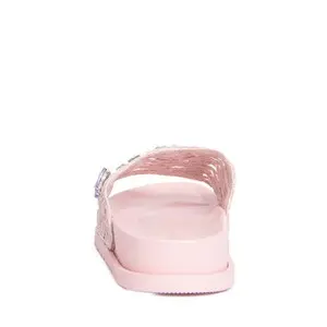 LAUREN LORRAINE Rose Appliqué Sandals - Pink