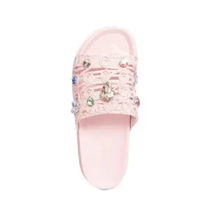 LAUREN LORRAINE Rose Appliqué Sandals - Pink