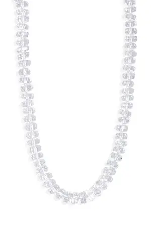 Nest Jewelry Faceted Quartz Necklace - Clear