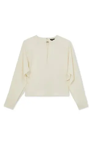 REISS ATELIER Luella Split Sleeve Top - Cream