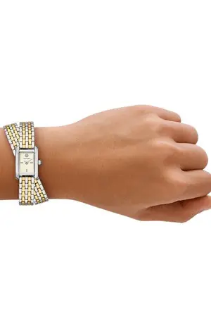 Tory Burch Mini Eleanor Double Bracelet Watch - Two Tone