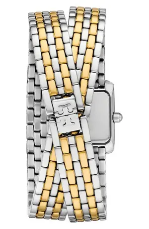 Tory Burch Mini Eleanor Double Bracelet Watch - Two Tone