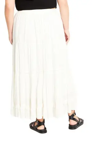 City Chic Aurora Tiered Maxi Skirt