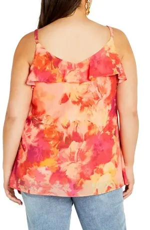 City Chic Floral Ruffle Camisole