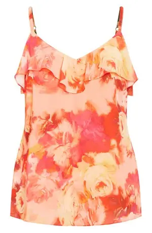 City Chic Floral Ruffle Camisole