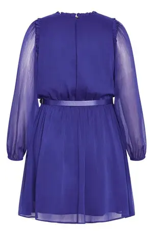 City Chic Madelynn Belted Long Sleeve Dress