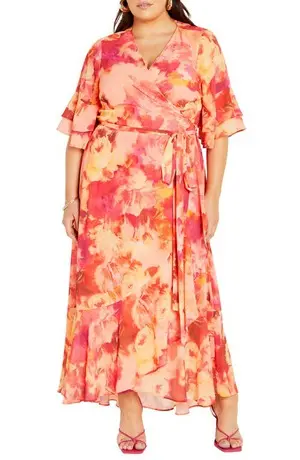 City Chic Sierra Wrap Maxi Dress