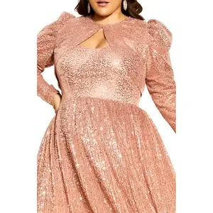City Chic Camila Sequin And Satin Bolero