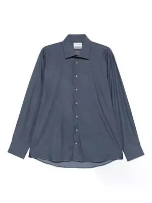 Sand Mélange-effect Shirt - Blue