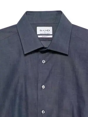 Sand Mélange-effect Shirt - Blue