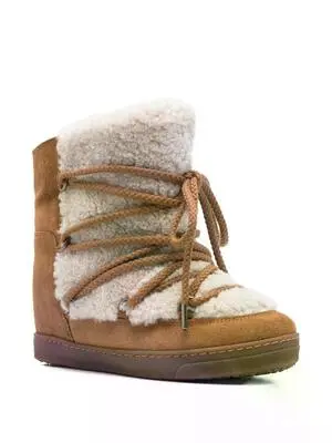 Isabel Marant Nowles Shearling Ankle Boots - Brown