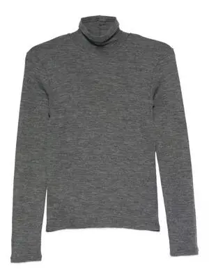 FORTE_FORTE Mélange Turtleneck T-shirt - Grey