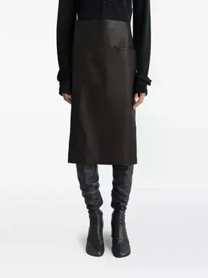 LEMAIRE Snap-fastening Leather Skirt