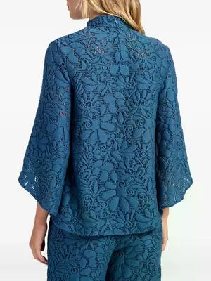 La DoubleJ Floral-pattern Lace Blouse