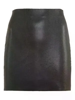 Wolford Snakeskin-effect Mini Skirt - Black