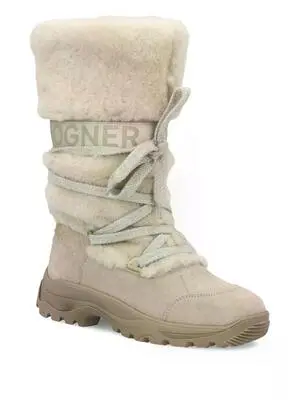Bogner Shearling Lace-up Boots