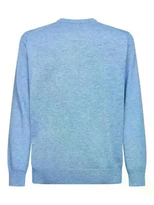 MC2 SAINT BARTH Long-sleeved Sweater With Embroidery - Blue