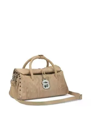 ZANELLATO Dotta Studded Tote Bag - Brown