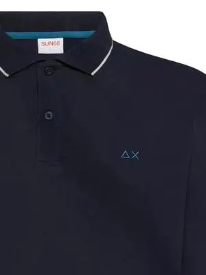 SUN 68 Long-sleeve Polo Shirt - Blue