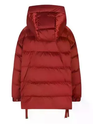 Max Mara Felice Hooded Puffer Coat - Red