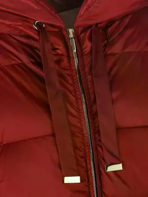Max Mara Felice Hooded Puffer Coat - Red