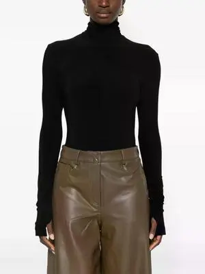 Norma Kamali Roll-neck Long-sleeve Bodysuit